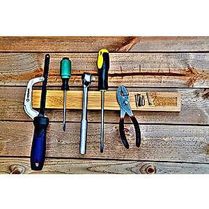 Green Direct 16 inch Magnetic Knife Holder, Use as A Wood Knife Storage Bar, Utensil Holder, Tool Holder, Art Supply Organizer & Kitchen Organizer