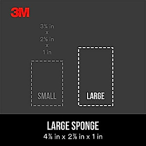 3M Large Area Drywall Sanding Sponge, 4.875-in by 2.875-in by 1-in, Fine/Medium