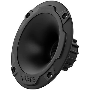 DS18 PRO-HT1 Twist on Slim Profile Exit Horn ABS/PC Plastic Waveguide for Drivers with 1" Throat, 1.77" Depth, 4.5" Diameter - Short Exit Horn Wave Guide for Compression Drivers