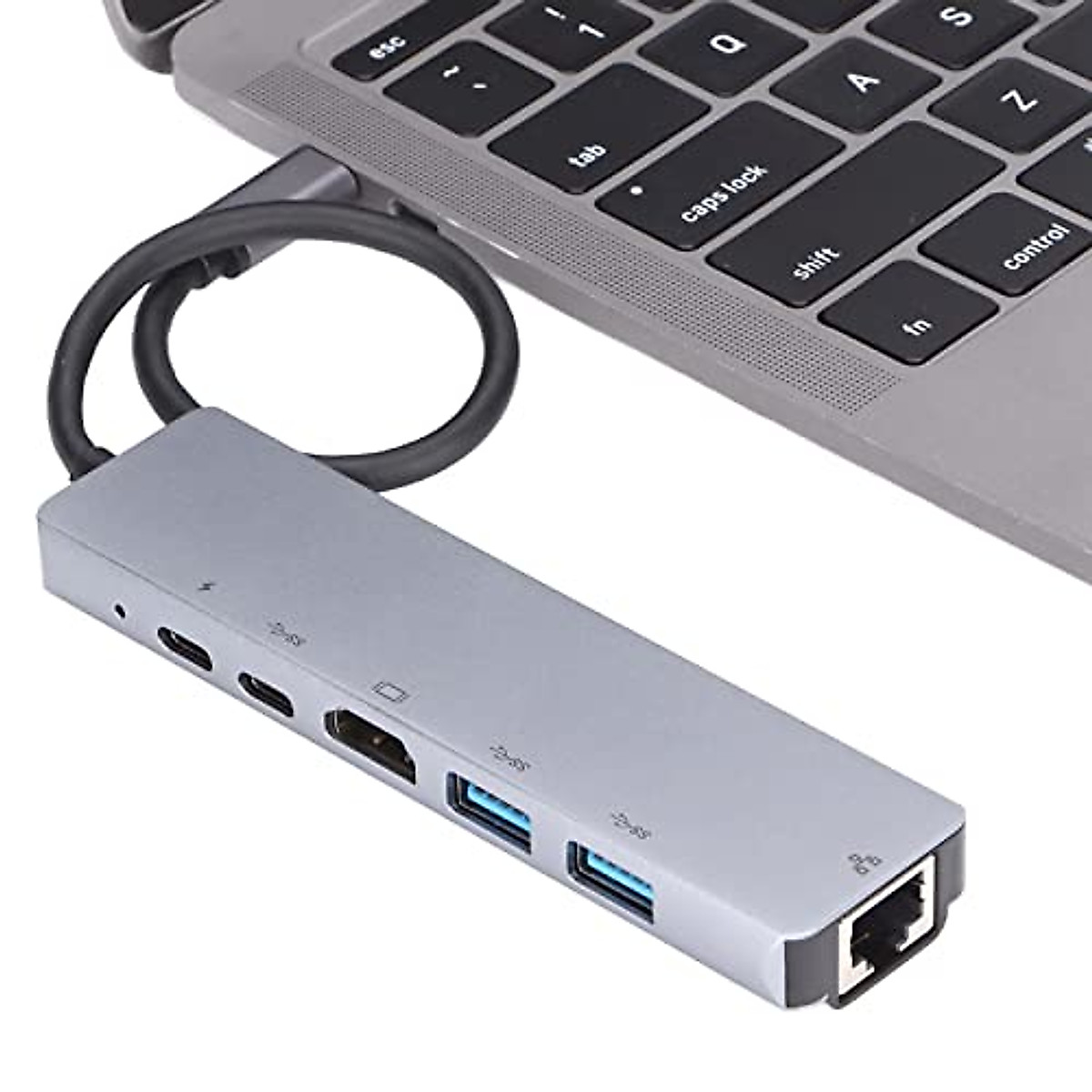 USB C Hub, Aluminium Alloy Material USB C Multiport Adapter for Laptop