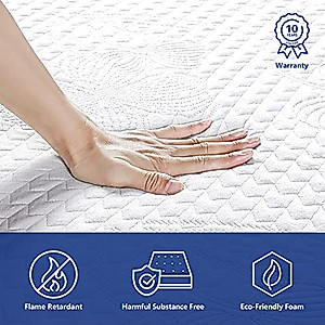 Olee Sleep 5 Inch Gel Adaptive Comfort Memory Foam Mattress (Full), White