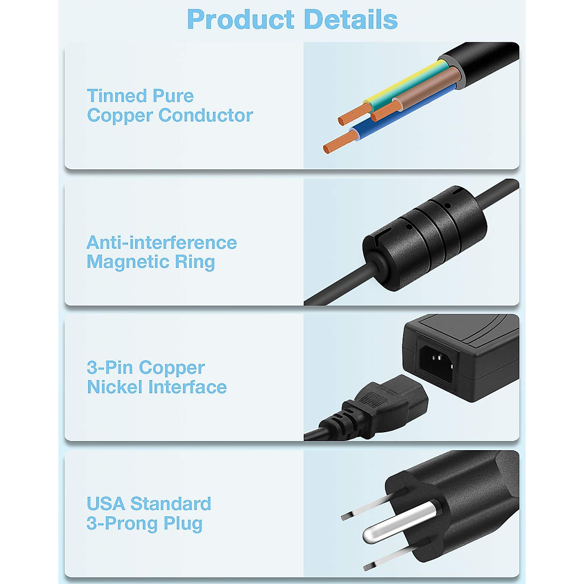Aclorol 12V Power Supply 12V 6A 72W 100V-240V / 110V - 220V AC to DC Adapter 12 Volt 6 amp Converter 5.5x2.5mm Plug for LED Strip Pixel Rope Light Wireless Router ADSL Cats IP Camera