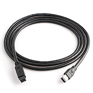 PASOW FireWire 800 to 400 9 to 6 pin Cable (9pin 6pin) 6FT, IEEE 1394 Firewire 800 9-pin/6-pin Cable 6 Feet(9 pin to 6 pin)