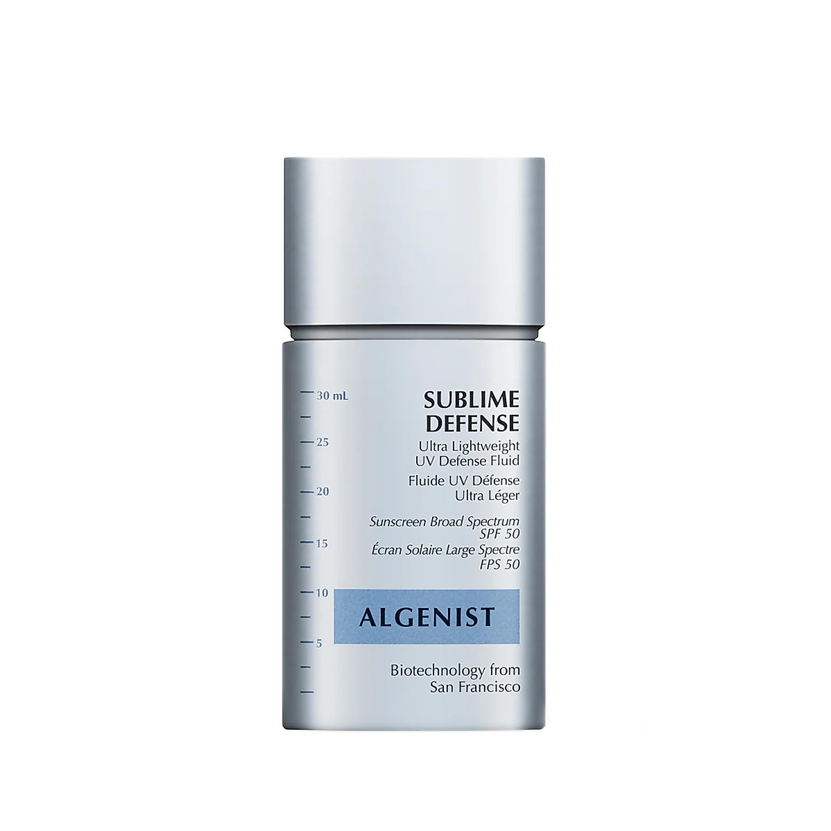 Algenist Sublime Defense Ultra Lightweight UV Defense Fluid SPF50 - Sheer, Oil-Free Face Sunscreen with Vitamin E, Echinacea & Green Tea - Non-Comedogenic & Hypoallergenic Skincare (30ml / 1oz)