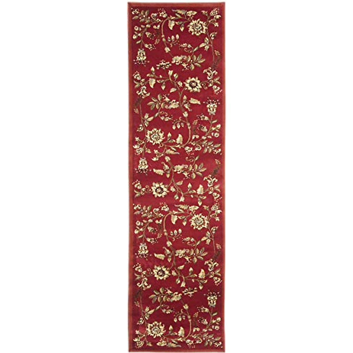 SAFAVIEH Lyndhurst Collection 2'3" x 8' Red / Multi LNH552 Traditional Floral Non-Shedding Living Room Entryway Foyer Hallway Bedroom Runner Rug