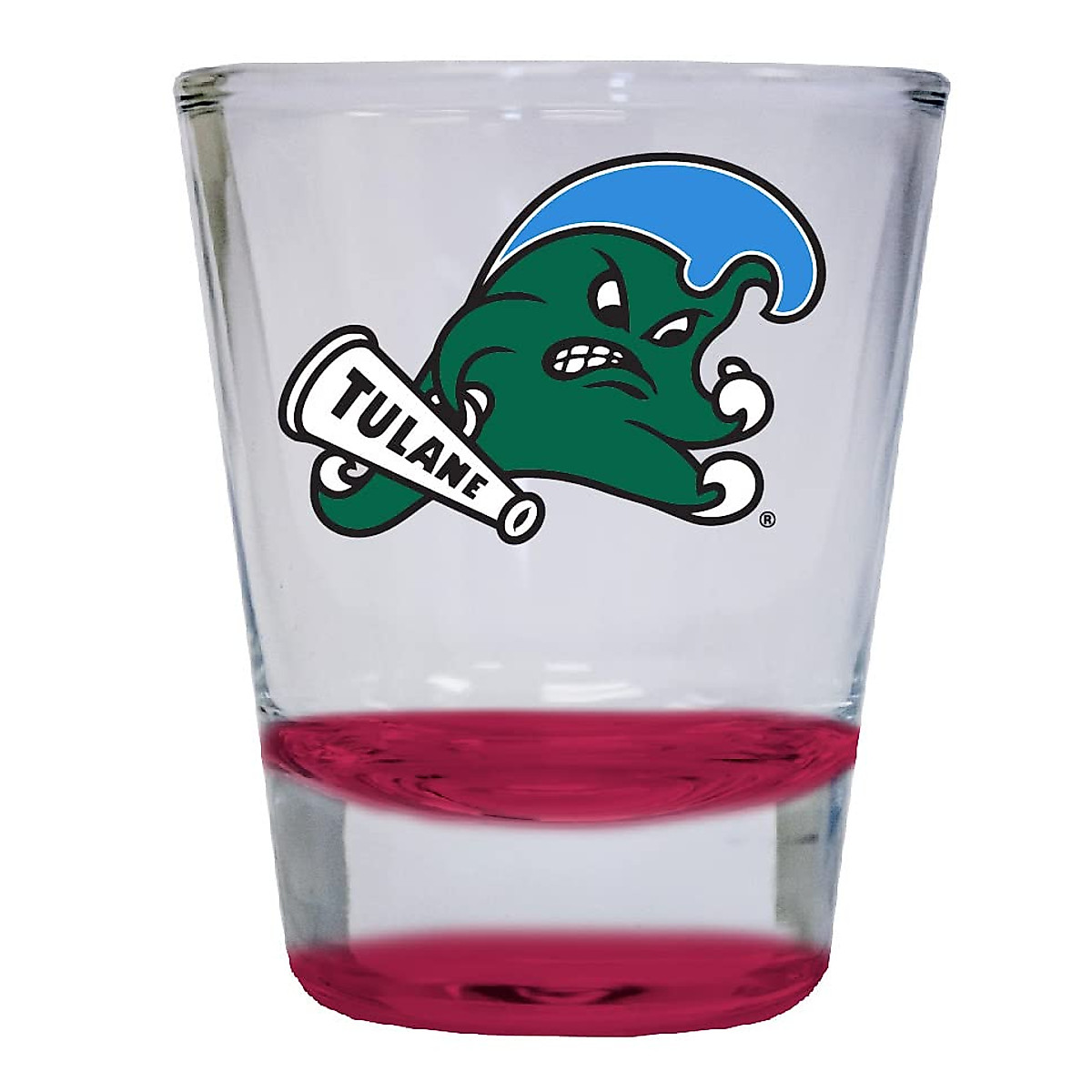 R and R Imports Tulane University Green Wave 2 ounce Color Shot Glasses Red Officially Licensed Collegiate Product