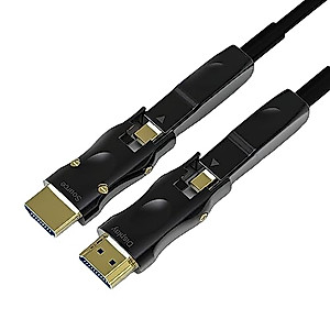 Pacroban Long8K Fiber Optic HDMI Cable Detachable Connectors - 8K 60Hz, HDR, HDCP 2.2, Active Ultra High Speed 48Gbps, in-Wall Safe, 4K@120Hz 4:4:4 Slim Light (25ft)
