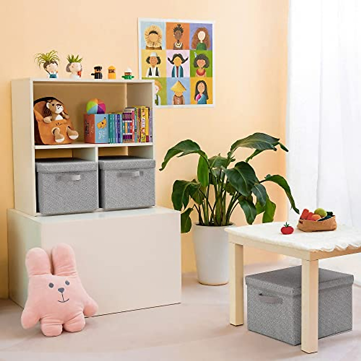 GRANNY SAYS Bundle of 3-Pack Rectangle Storage Bins & 3-Pack Rectangle Storage Bins with Lids