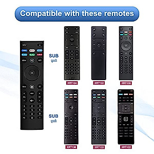 Universal Remote Control for All Vizio Smart TV, XRT140 for VIZIO All LED LCD HD 4K UHD HDR Smart TVs, Replacement XRT136 Smartcast D-Series E-Series M-Series P/PX-Series V-Series, No Setup Required