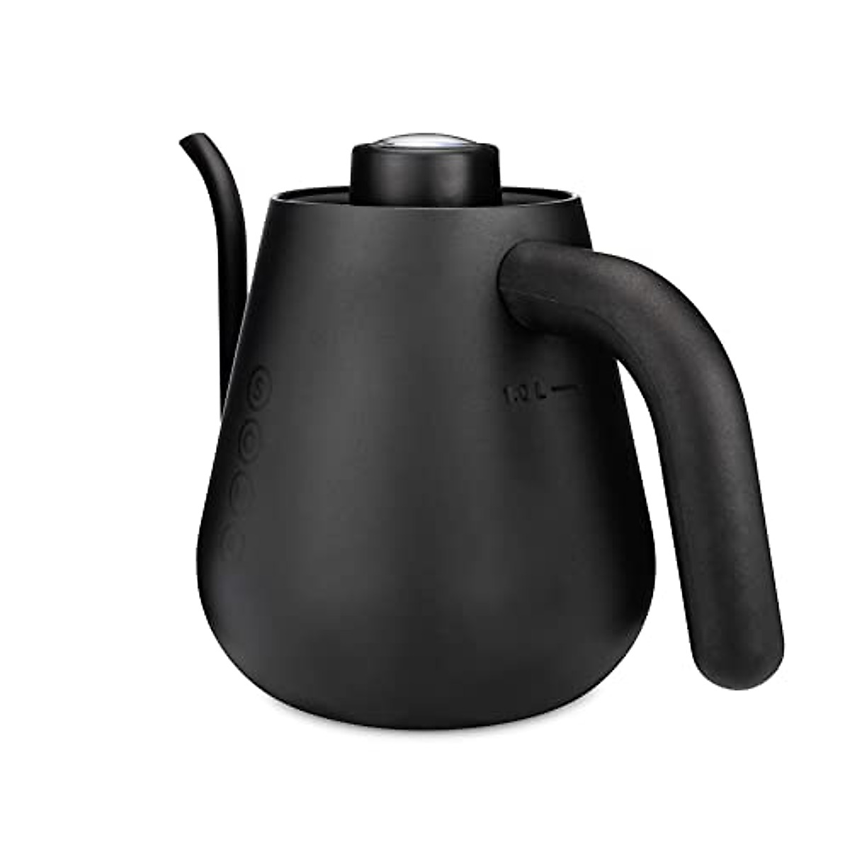 Soma Stainless Steel Gooseneck Coffee & Tea Kettle, Black, 1 Liter, Stovetop