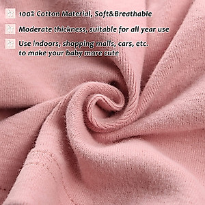 Peecabe 5-Pack Cotton Baby Hat Bow Beanie Cap for Baby Girls 0-36 Months Infant Toddler Hats Spring Summer Autumn (5PCS-B)