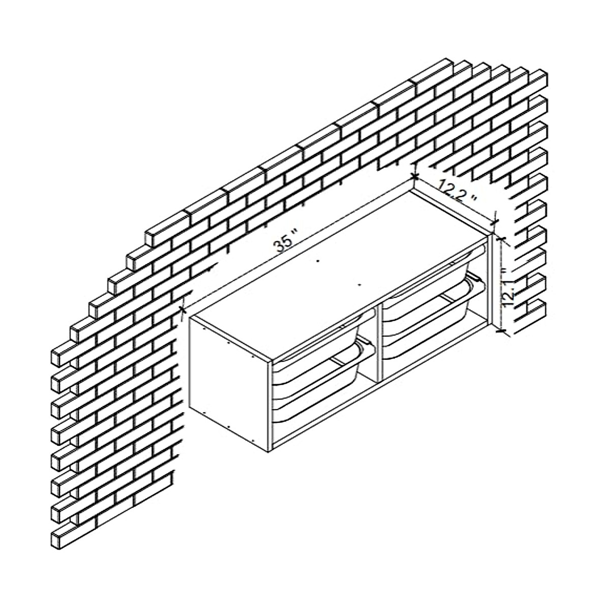 Svel Closet Organizers and Storage, 2x2 Drawers, Storage Cabinet Bins,Wall Cabinet, Building Blocks Storage, Bathroom, Office, Garage Pantry, Kitchen Organizer, Dresser Shelf Shoe Rack (Black)