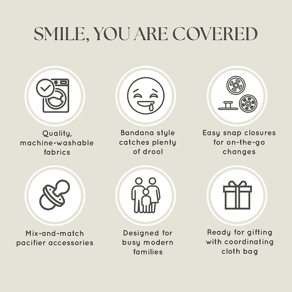 Dodo Babies Bandana Drool Bib Set – Eight 100% Cotton Bibs with Soft Polyester Lining, 2 Pacifier Clips, Binky Case, Blue Gift Bag for Baby Girl or Boy Shower – Adjustable Snap Fit for 3-24 Months