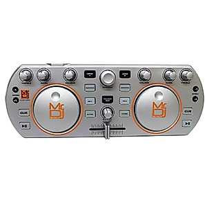 Mr. Dj MVDJ-1000SIUSB Dj Mix Controller with Dual Individual Mixing Channels to Connect a Computer for Audio and Playback