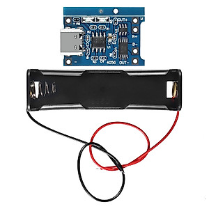 Alinan 5pcs TP4056 Charging Module Type C USB Lithium Battery Charging Board BMS 5V 1A Li-ion Micro USB Charge Module Protection with 5pcs 3.7V 18650 Battery Holder Bundle with Wire