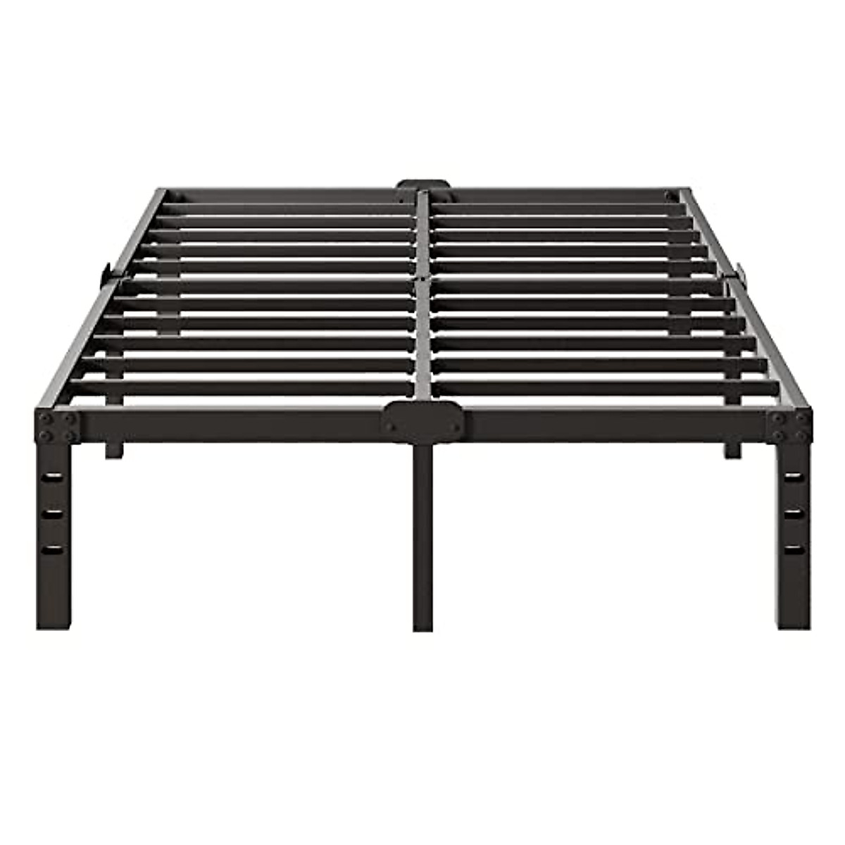 xtfei Full Bed Frame Heavy Duty 18 Inch Tall Metal Slats Support No Box Spring Needed Full Size with Large Storage Space and Non Slip Mattress Gaskets Noise Free