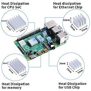 GeeekPi Acrylic Case for Raspberry Pi 4 Model B & Raspberry Pi 3 Model B+, Pi Case with Cooling Fan and 7PCS Heatsinks for Raspberry Pi 4 Model B/Pi 3B+/ Pi 3B/ 2B (Brown)