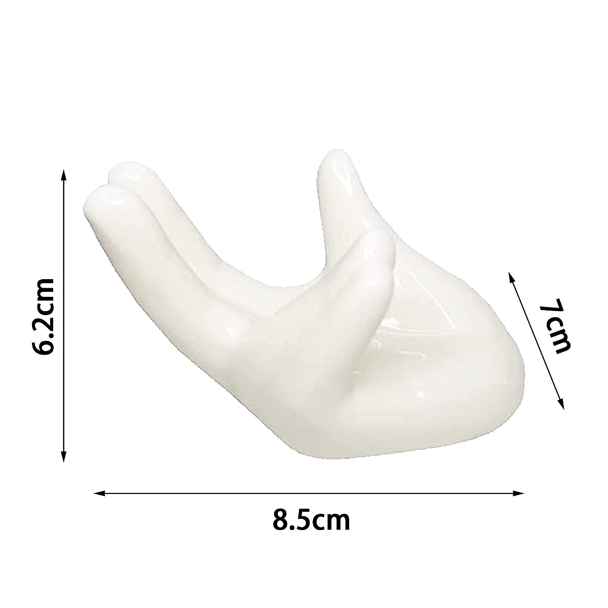 GFLPO 3pcs White Ceramic Easter Egg Cups, Creative Hand Shaped Display Stand, Ideal for Hard Boiled Eggs, Suitable for Restaurants, Kitchens, Home Decorations