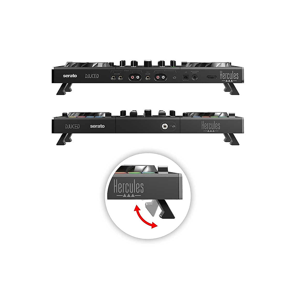 Hercules DJControl Inpulse 500: 2-deck USB DJ controller for Serato DJ and DJUCED (included)