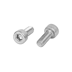 uxcell M4x10mm Thread 304 Stainless Steel Hex Socket Head Cap Screw Bolt DIN912 55pcs