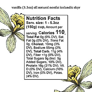 siggi’s® Icelandic Strained Nonfat Yogurt, Vanilla, 5.3 oz. Single Serve Cup – Thick, Protein-Rich Yogurt