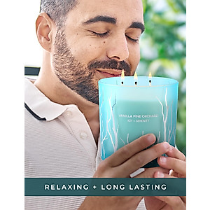 Vanilla Pine Apple Orchard Winter Candle - Natural Soy Pine Scented Candle 3 Wick - Christmas Fir Tree Holiday Scented Candle for Home 14.5 Oz - Large Relaxing Vanilla Candle Gift for Women & Men