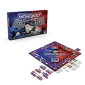 Monopoly House Divided Board Game: Elections and White House Themed Game; Board Game for Families and Kids Ages 8 and Up