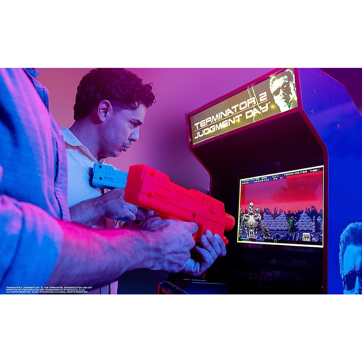 Arcade1UP Terminator 2™ Arcade Cabinet with Riser Black, Black, One Size