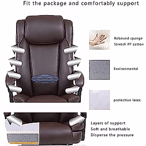 Office Chair Desk Chair Computer Chair Game Chairs for Adults Ergonomic Office Chair Leather Office Chair, Adjustable Tilt Angle, Executive Desk Pc Swivel Chair, Pink Computer Chair