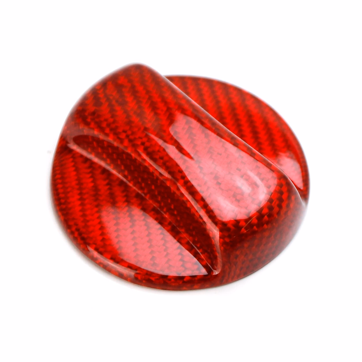 iJDMTOY Sports Red Real Carbon Fiber Gas Cap Decoration Cover Trim, Compatible With 2020-up Toyota MKV Supra GR A90/A91