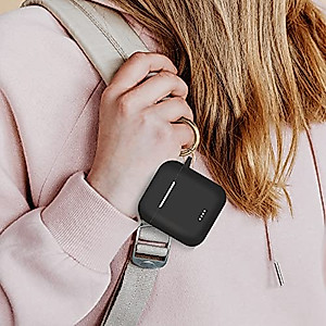 MOLOPPO Protective Silicone Case Compatible with Tozo t6, Front LED Visible, Premium Accessory Shockproof tozo t6 Case Cover with Keychain,Black