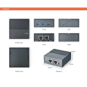 Nanopi R4SE Mini Portable Computer WiFi Router OpenWRT with Dual Ethernet Ports LPDDR4 4GB RAM +32GB eMMC Based in RK3399 Soc for IOT NAS Smart Home Gateway Support Linux Ubuntu (No MAC Chip)