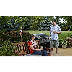 TIKI Brand Cast Iron Torch Stand, Black, 9.1L x 9.1W x 4.8H -Inches, 1312322