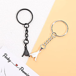 Pinky Promise Keychain for Couples Valentine Gifts for Boyfriend Girlfriend Couples Best Friend Keychains Christmas Anniversary Keychain for Women Man Matching Couples Key Chain for Husband Wife (BS)