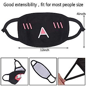 24pcs (Style) Mouth Mask Black Cartoon Mouth Mask Kawaii Cotton Mask, Unisex