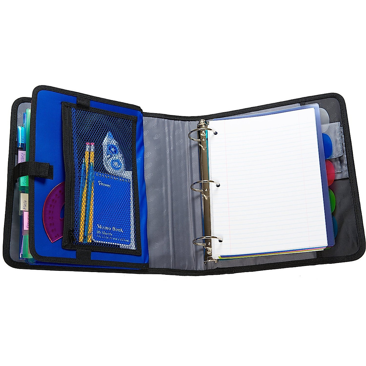 Case-it Open Tab Hook Loop Closure 2-Inch Binder with Tab File, Red