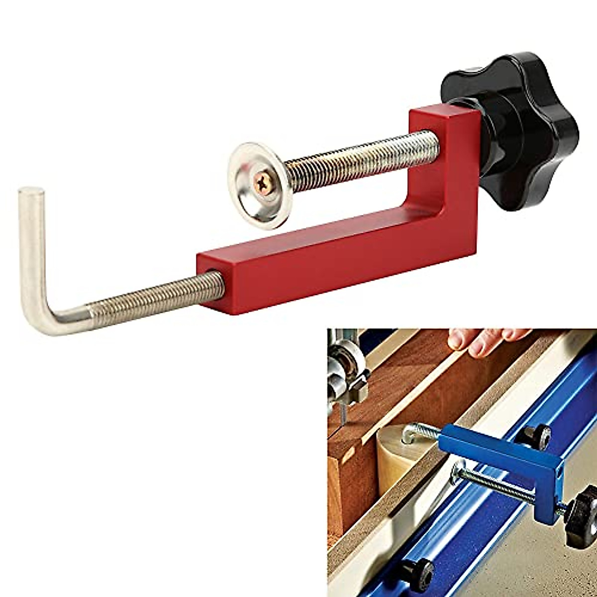 Woodworking Clamp, Rust Proof Universal G Clamp for Professional Manufacturing(Red)