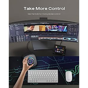 Cololight Studio Controller Keyboard like OBS, Twitch, ​YouTube COLO PLAY Programmable Gaming Keyboard with RGB Lighting, Performance Monitor, Desktop Media Controller for PC/MAC (Black)