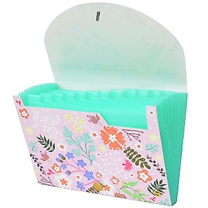 CNK File Folders Organizer with 13 Pockets Accordion Expanding Folder For Documents Receipt Document Paper Pocket Filing Products Accordian Important expandable holder files alphabetical Labels Letter