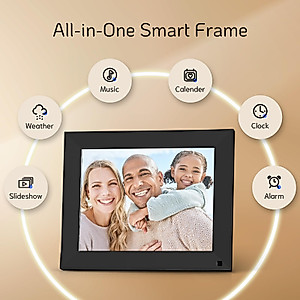 NexFoto Digital Picture Frame Wifi 32GB, Digital Photo Frame with Motion Sensor, Electronic Photo Frame with IPS, Instantly Share Photos Videos via App, Gift for Grandparents