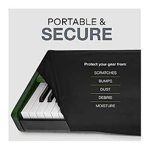 Knox Gear Keyboard Dust Cover - 88 Key Piano Keyboard Cover - Stretchy Spandex Digital Piano Cover - Fits Keyboards Up to 88 Keys - Portable Electric Instrument Case - Synth Bag - Music Accessories