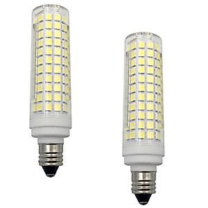 Lxcom Lighting E11 LED Corn Bulb Natural White 4000K 15W Dimmable Ceramic LED Light Bulbs 120W Equivalent 136 LEDs 2835 SMD 1500LM T3/T4 JD E11 Mini Base for Home Lighting, 2 Pack