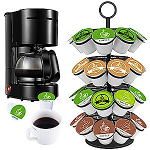 KIMIUP Coffee Pod Holder, Coffee Pod Storage Compatible with K-Cups(36 Pods), Kitchen Detachable Coffee Pod Organizer for Countertop, Spins 360-Degrees Coffee Pod Carousel