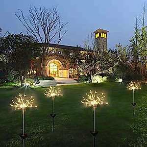 Christmas Lights,Solar Led Lights, Outdoor Lawn Fireworks Lighting, Waterproof Fairy Lights, Suitable for Home Garden Christmas Decor, 120Leds 40Strings