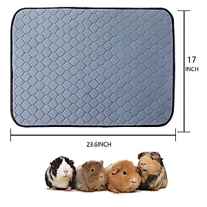 Washable Pee Pads for Dogs - 2-Pack Thick Heavy Absorbency Reusable Pee Pads Prevent Leakage Non-Slip, Waterproof Pet Training Pads for Puppy Playpen, Crate, Whelping Box, Potty Training, Grey