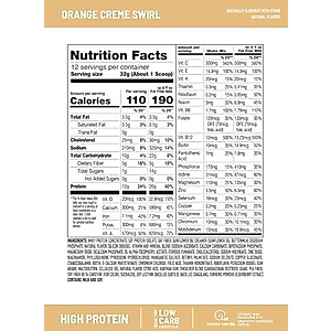 SlimFast Advanced Immunity High Protein Meal Replacement Smoothie Mix, Orange Cream Swirl, Weight Loss Powder, 13.5 Oz