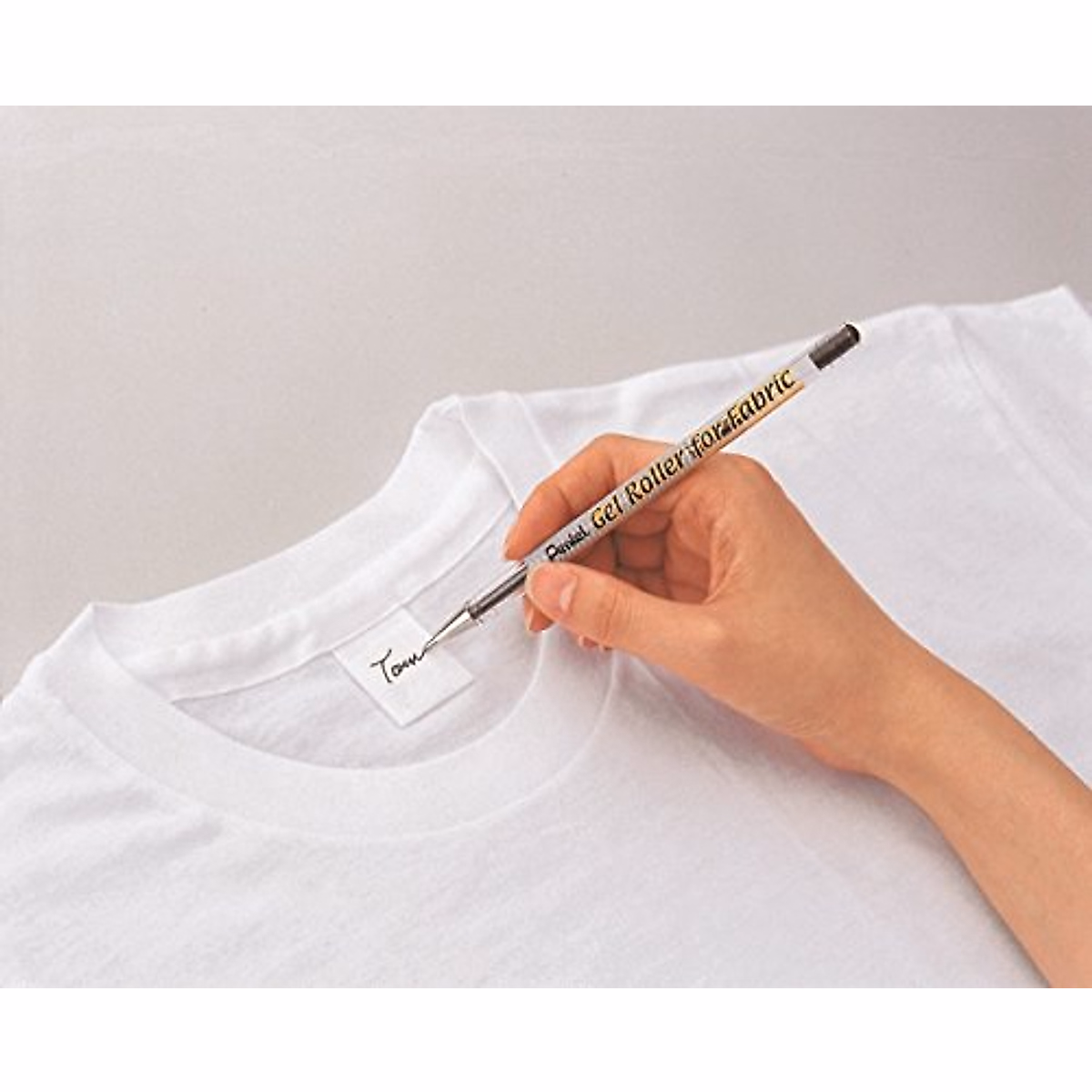 Pentel Gel Roller Pen/Fabric, Bold Point, 1.0mm, Smudge Free, Black (PENBN15A)