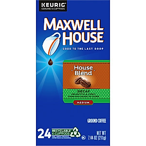 Maxwell House Decaf Coffee Single Serve K Cups, 24 Count