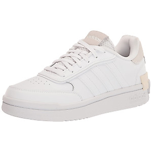 adidas Women's Postmove Basketball Shoe, White/White/Chalk White, 9