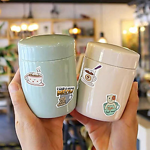 Food Stickers - 50 Pcs Candy Biscuit Coffee Ice Cream Stickers,Vinyl Waterproof DIY Decorations for Laptop Water Botter Guitar,Cocktail Beer Toast Supplies,Lollipop Vegetable Decor for Teens Adults